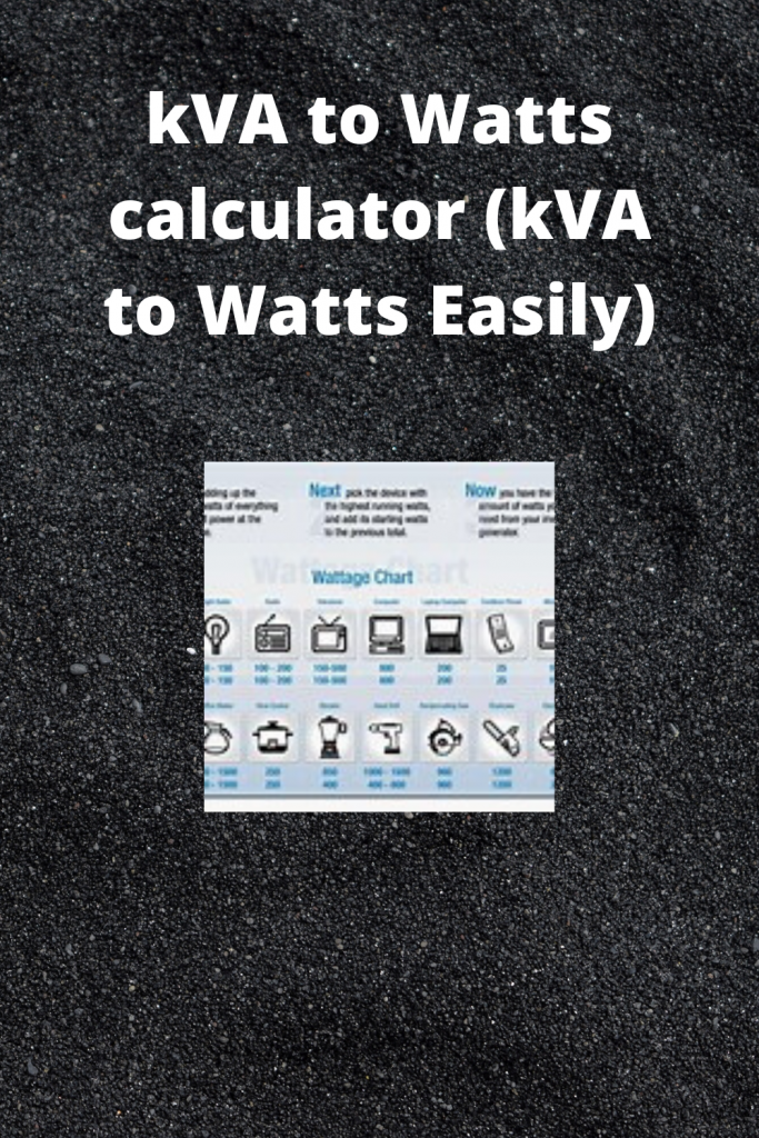 kVA to Watts calculator (kVA to Watts Easily) - Easy Rapid Calcs