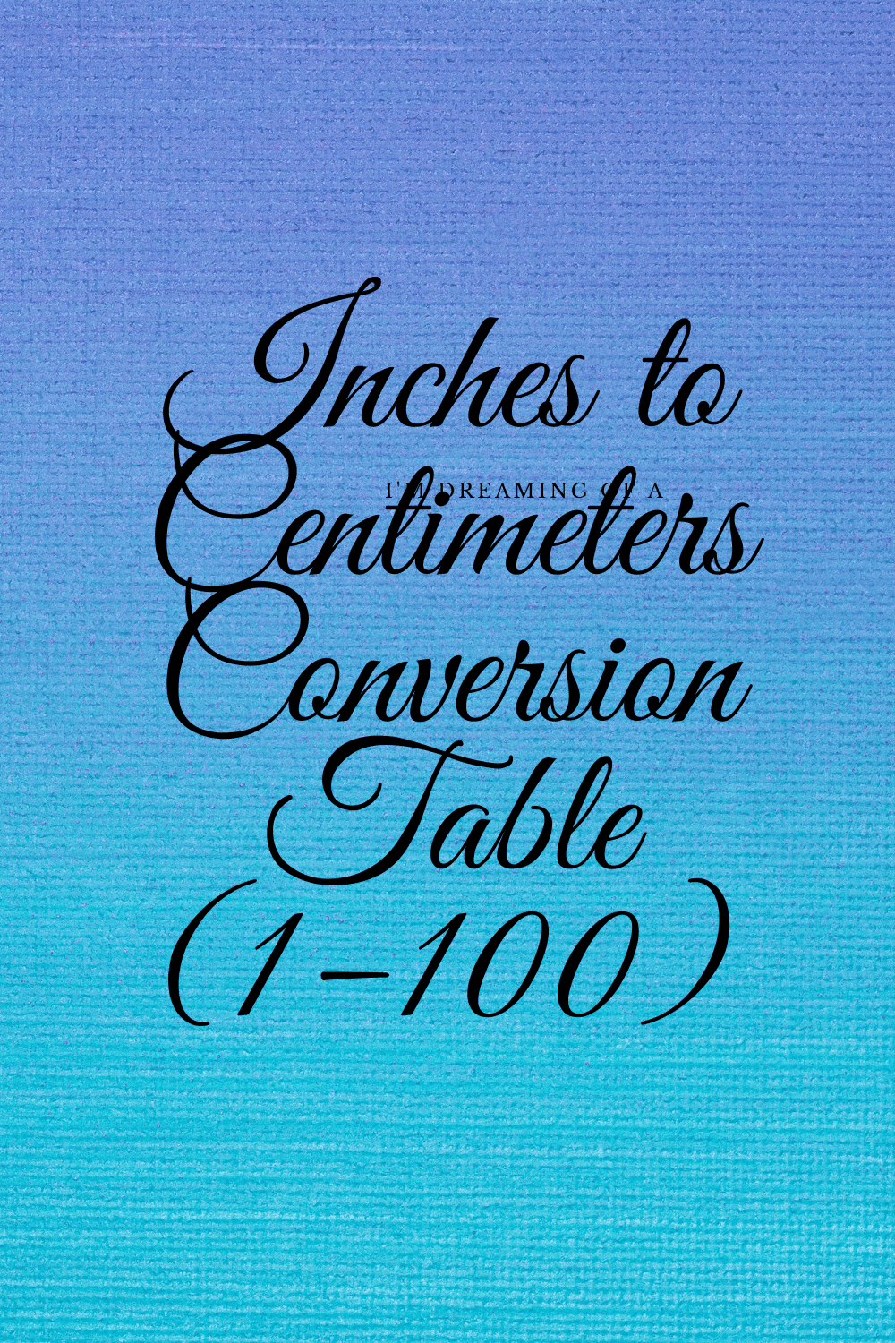 Inches to Centimeters Conversion Table (1–100) - Easy Rapid Calcs