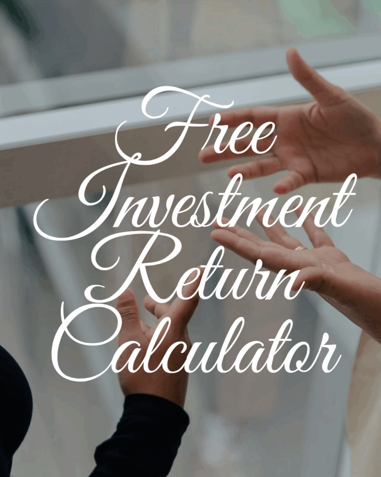 Free Investment Return Calculator - Easy Rapid Calcs