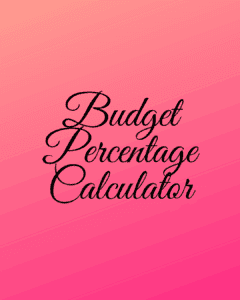 Budget Percentage Calculator - Easy Rapid Calcs