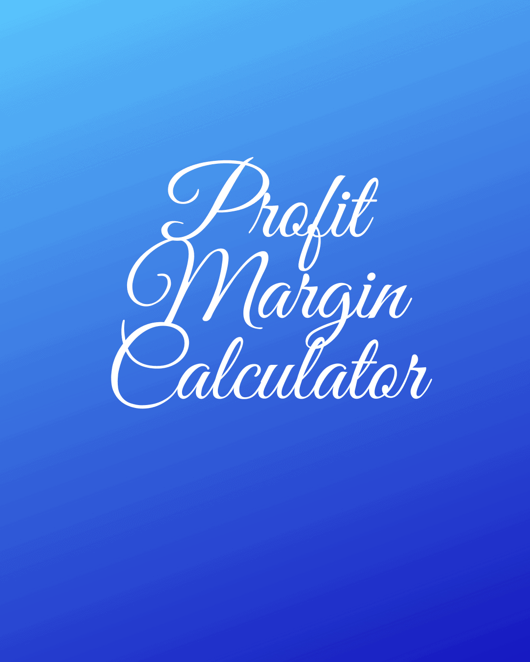 Profit Margin Calculator - Easy Rapid Calcs